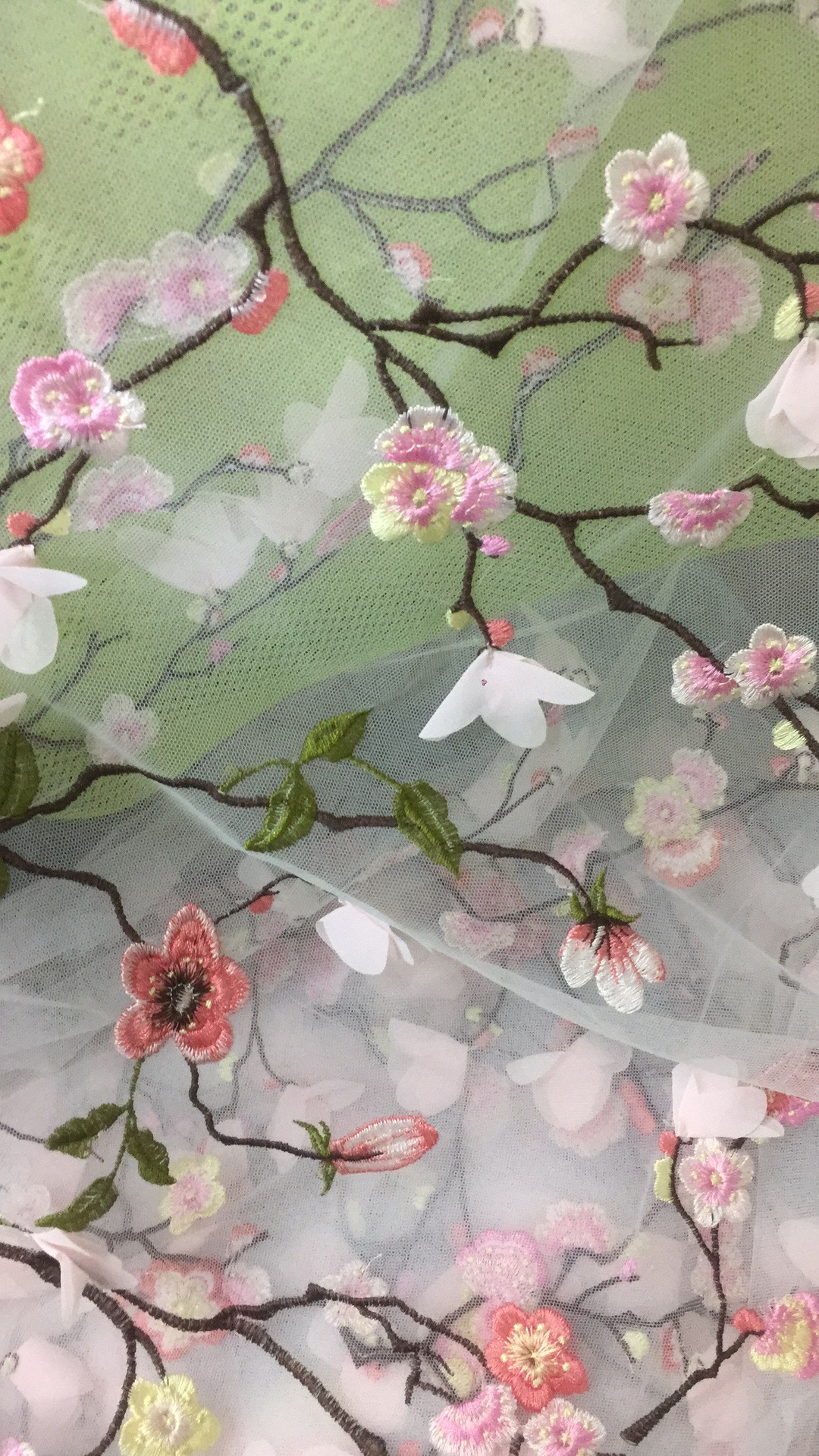 3d Floral Embroidery Mesh Lace Dress Fabric